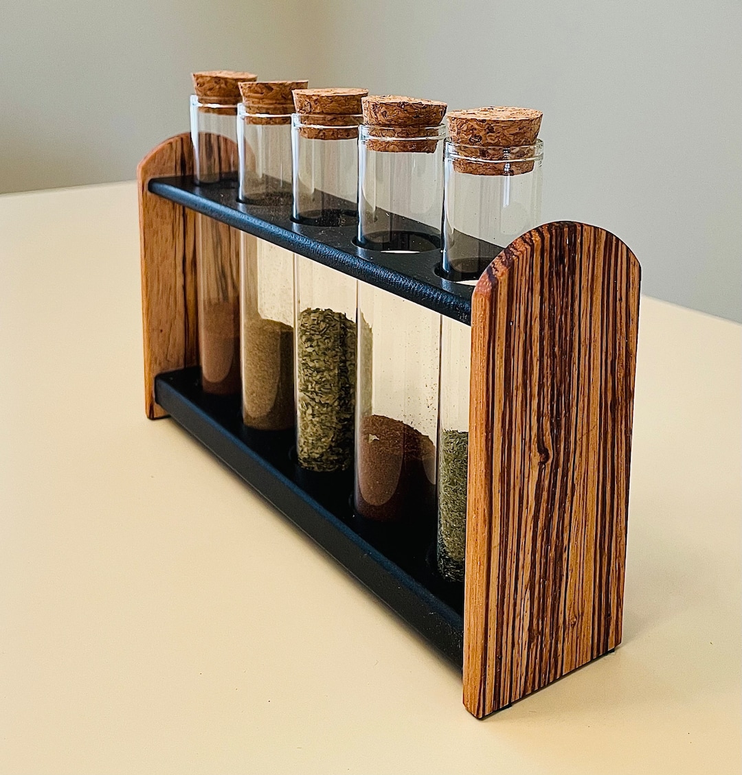 Test Tube Rack zebra Wood With Test Tubes - Etsy