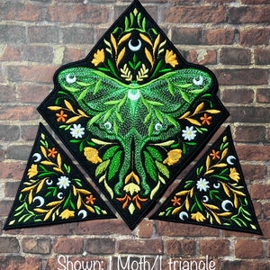 Lunar Moth in Fall Foliage Diamond With Border AND Coordinating ...