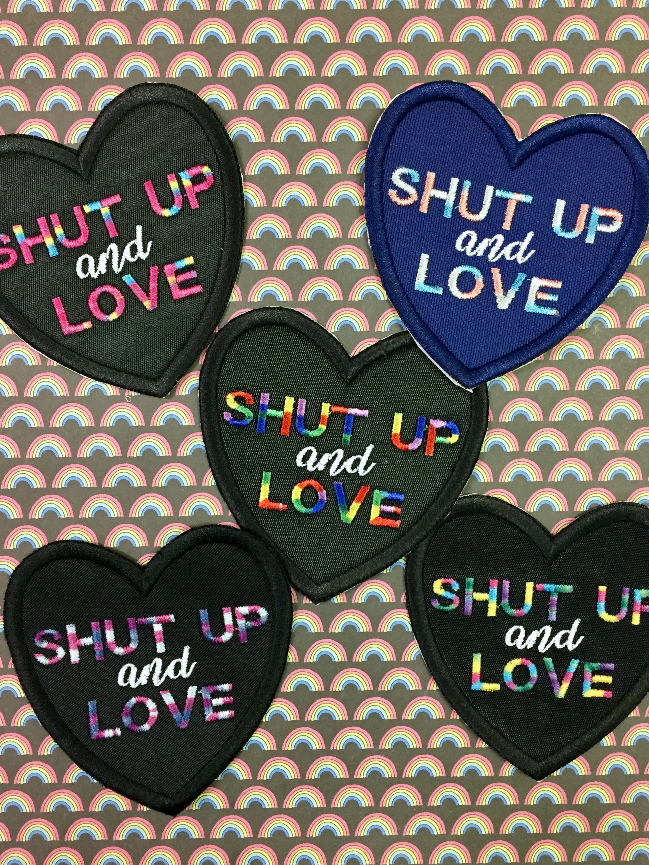 Shut up and Love Embroidery Patch | LGBTQ Patch | Gay Pride | Trans ...
