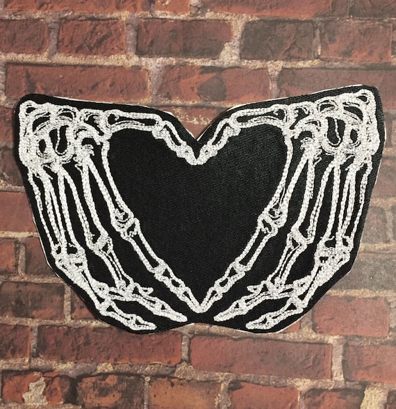 Skeleton Hands Heart Shape Iron on Patch 5.1 X 3.3 In - Etsy