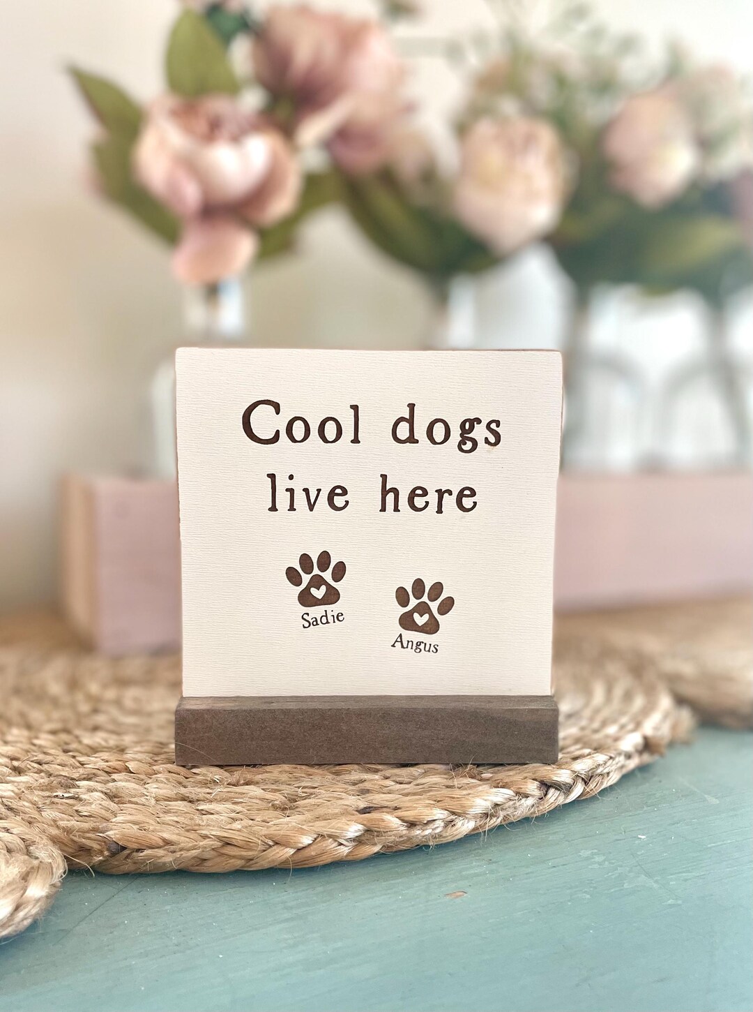 Mini 4” Personalized Dog Sign, Dog Decor, Pet Name Sign, Dog Name Sign ...
