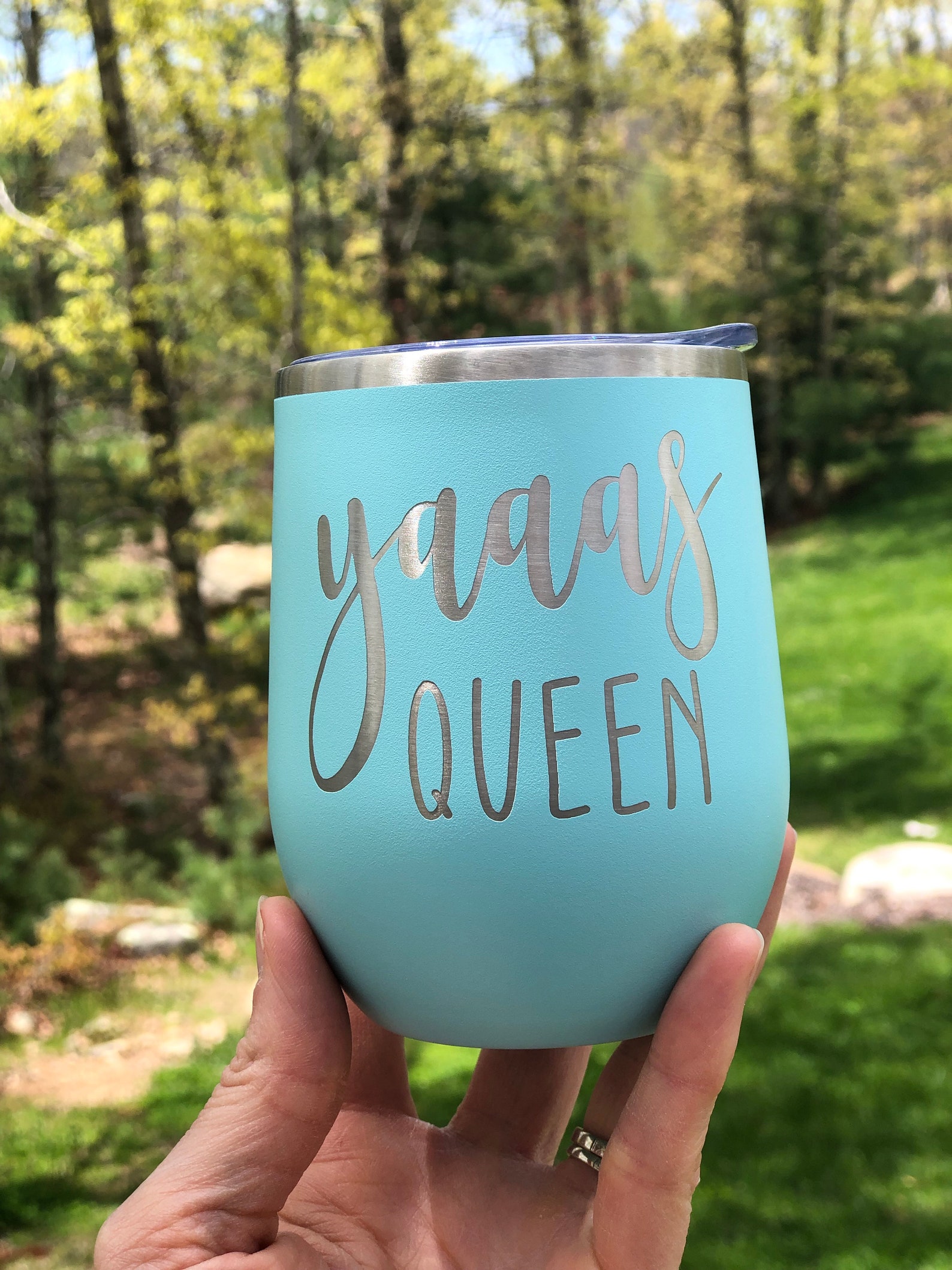 Yaaas Queen Yaas Queen Wine Tumbler Queer Eye | Etsy