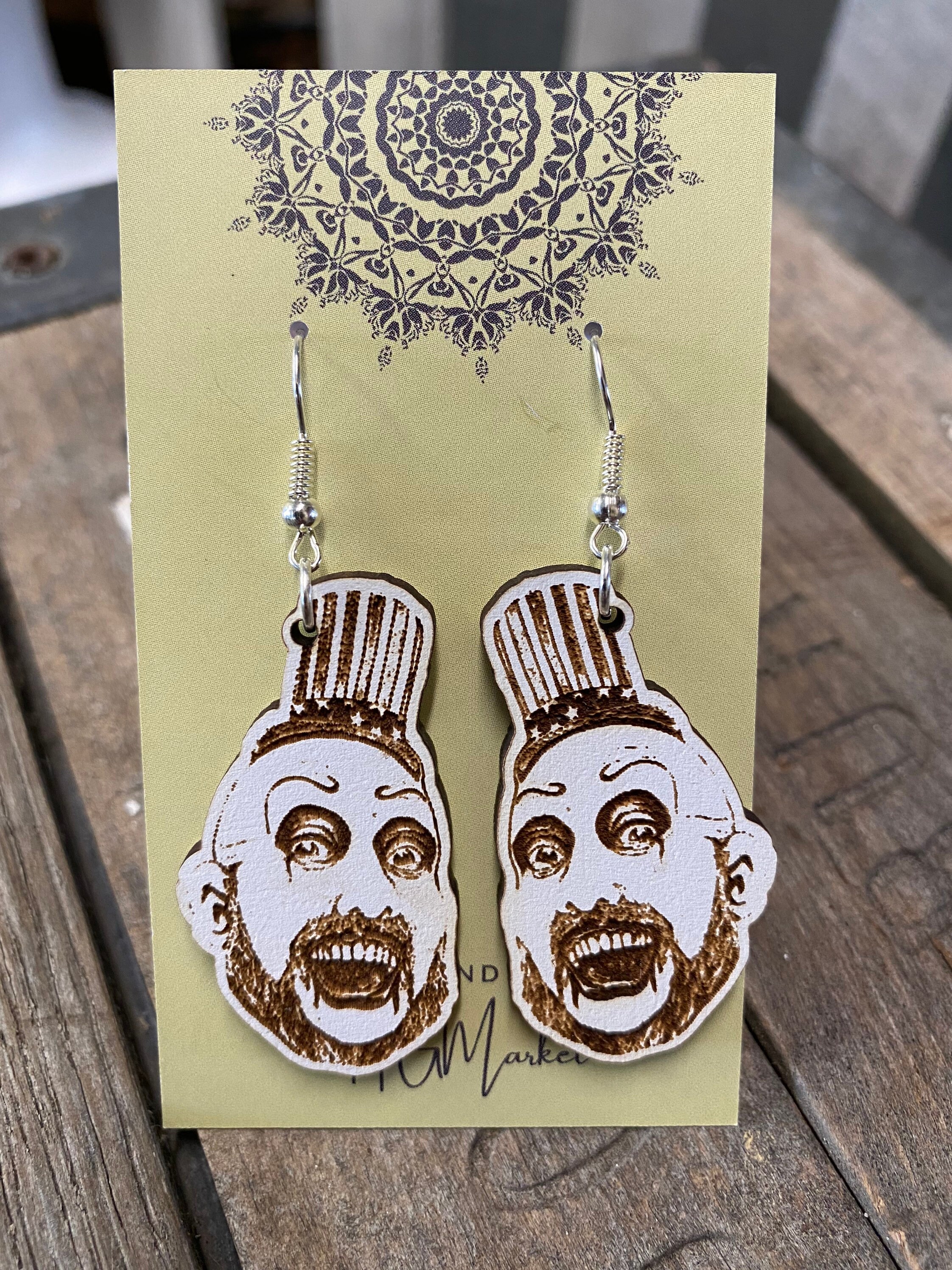 Captain Spaulding Earrings File Glowforge SVG - Etsy