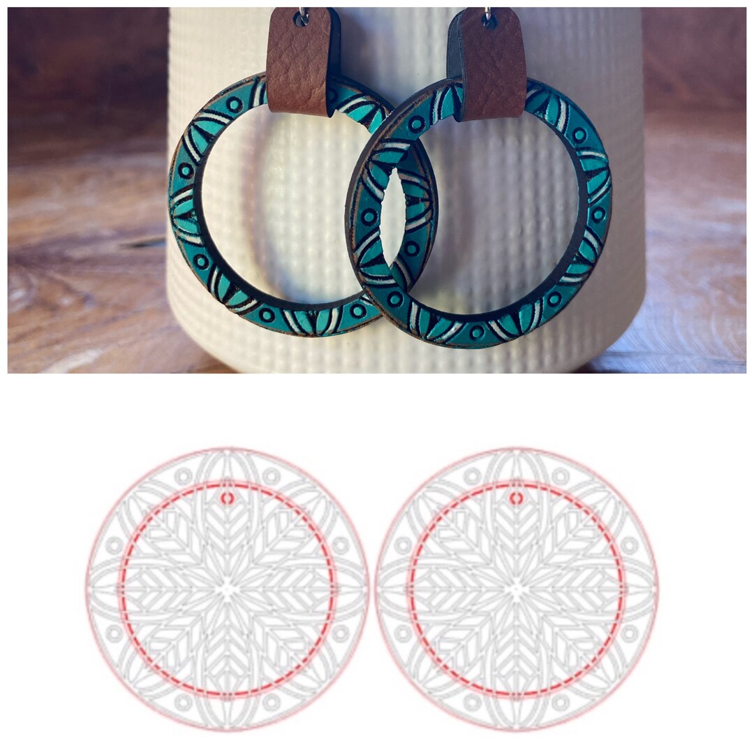 Hoop and Dangle Earring SVG File Laser Bundle - Etsy