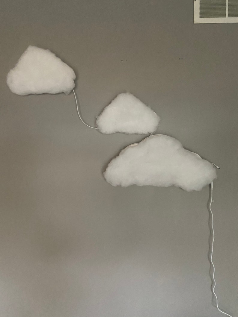 Light up Cloud 24 Wall Hanging Plugin Cloud Multi Color - Etsy
