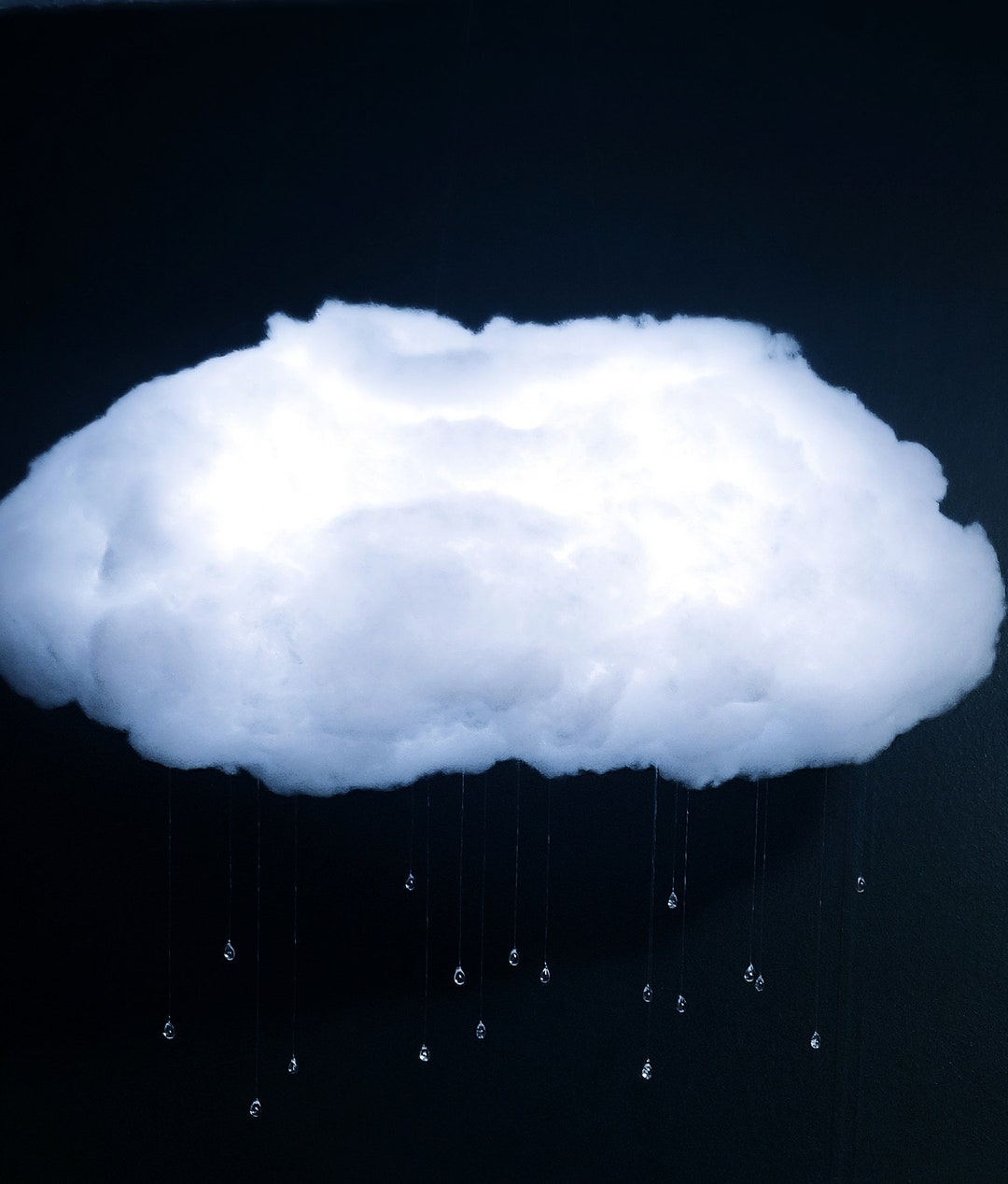 Light up Cloud, Hanging Rain Showers, 2ft Long, Bluetooth Speaker Light ...