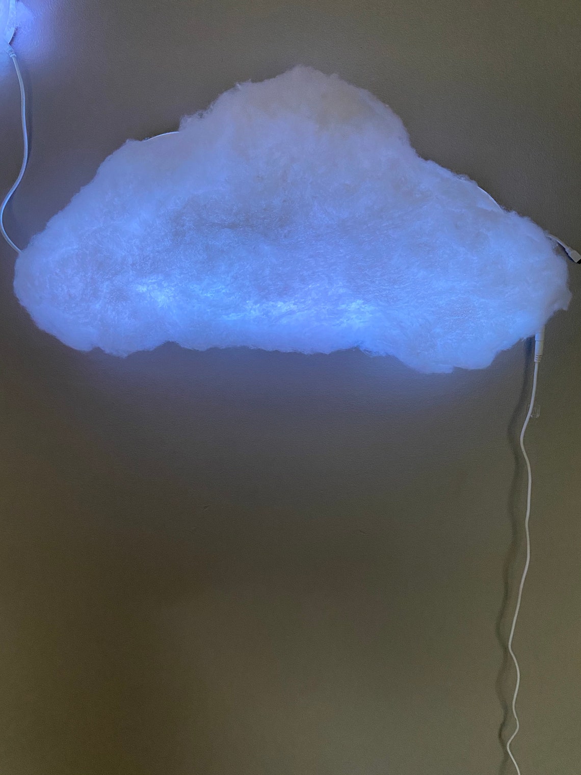 Light up cloud 24 wall hanging plugin cloud multi color | Etsy