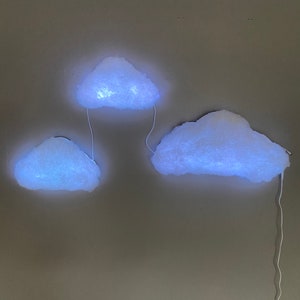 Light up Cloud, 24” Wall Hanging Plugin Cloud, Multi Color, Room Decor ...