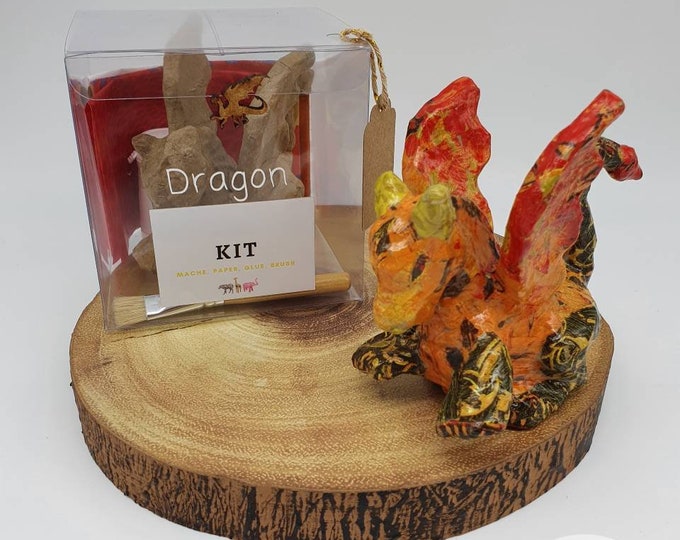 Small Decopatch Dragon Craft Kit, Decoupage Kit, Dragon Craft, Paper ...