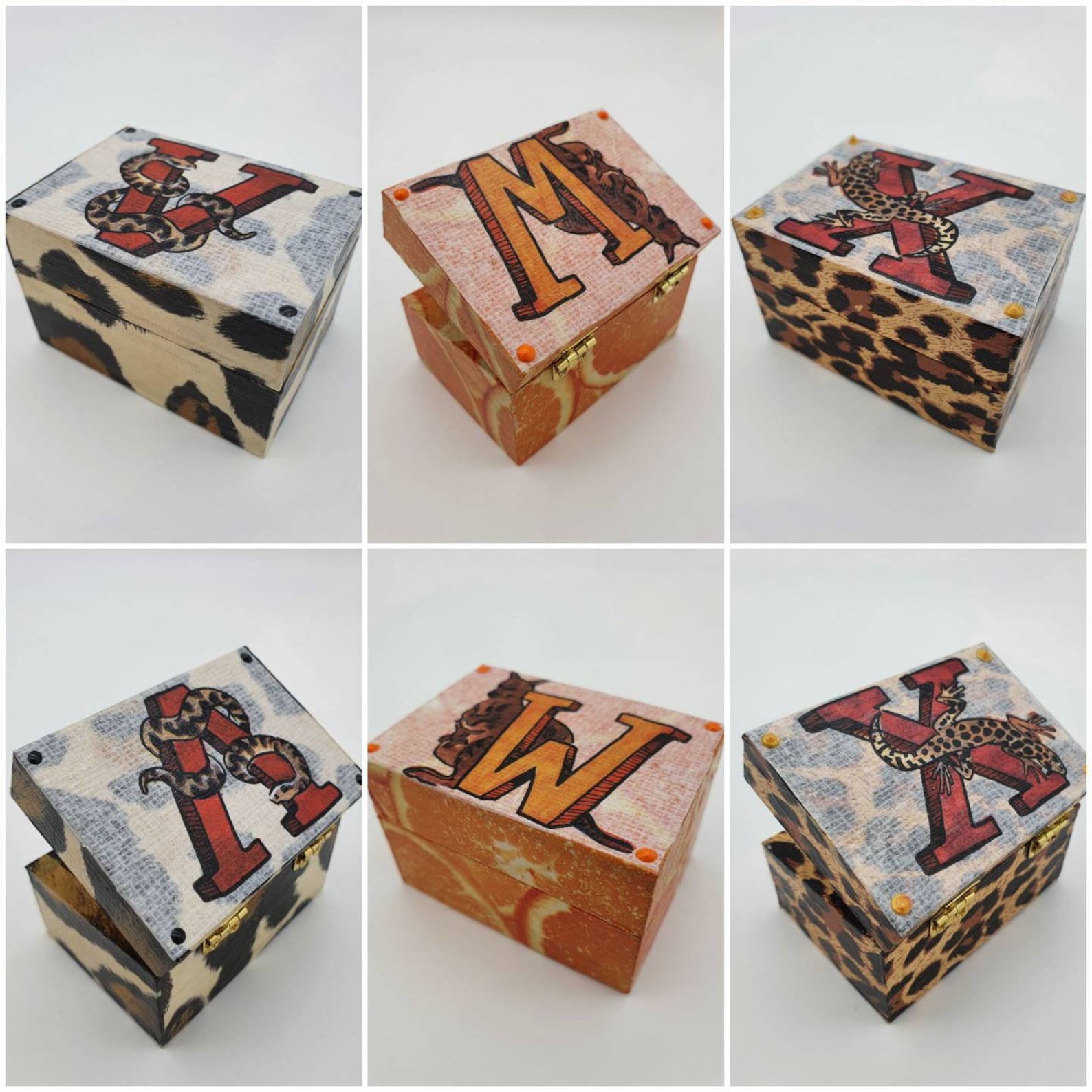 Small Decoupage Boxes Decopatch Box Small Keepsake Box - Etsy