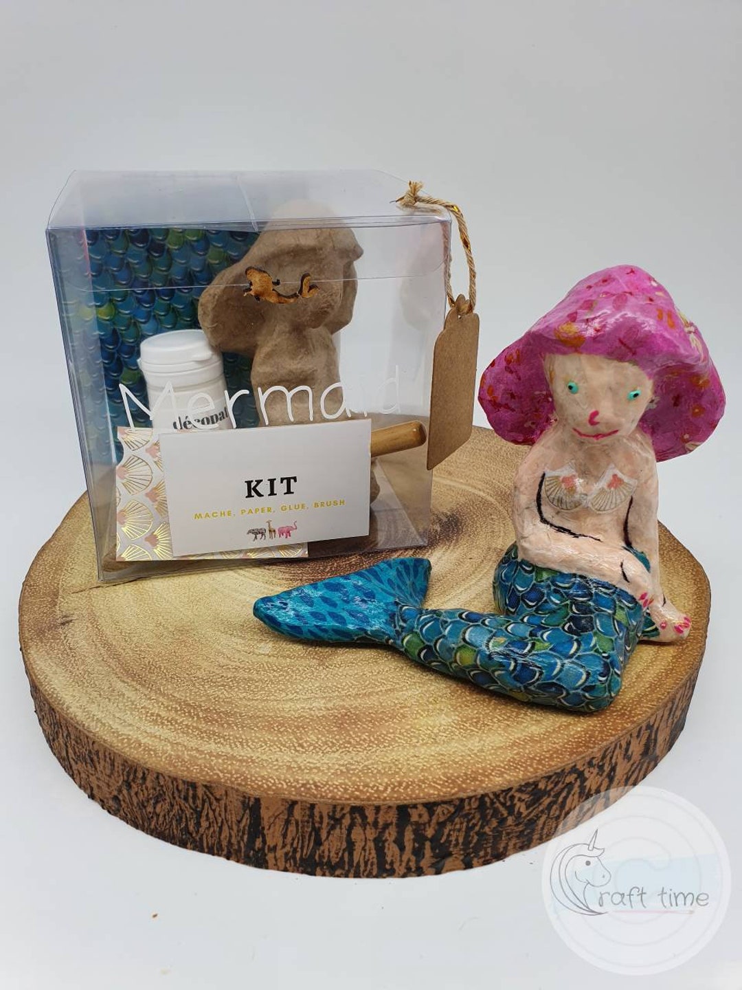 Small Mermaid Craft Kit Decopatch Kit Birthday/christmas - Etsy