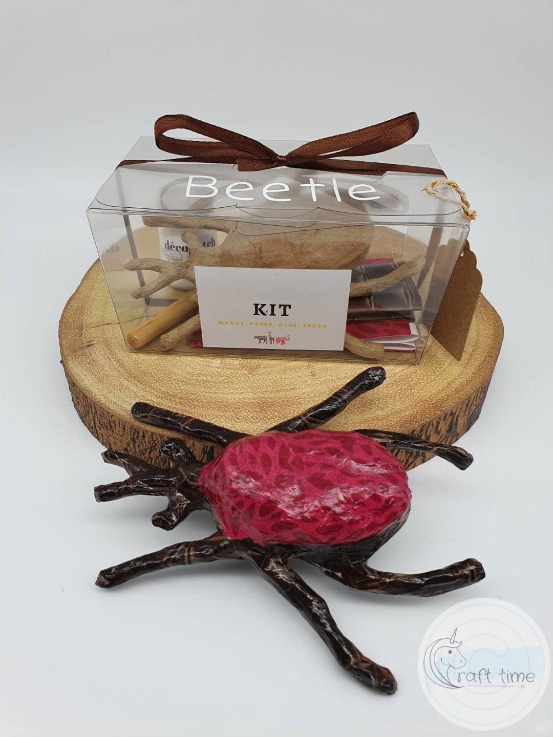 Small Beetle Craft Kit Decopatch Kit Birthday/christmas - Etsy