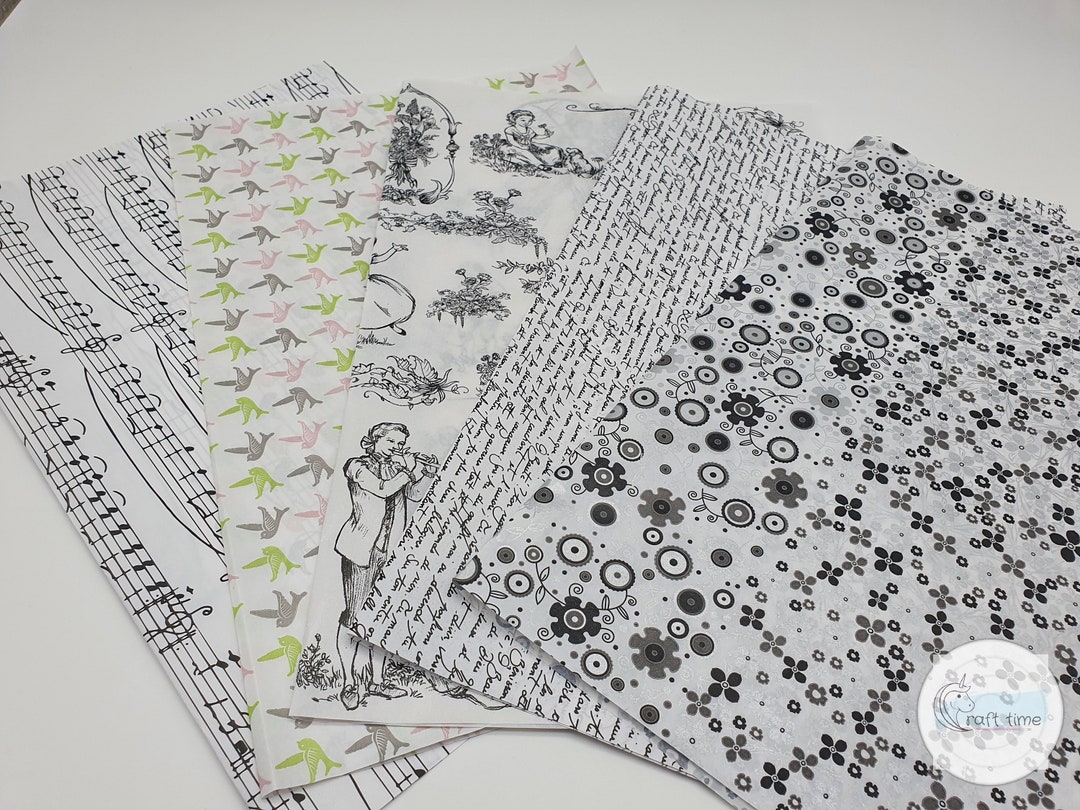BLACK and WHITE Full Size A3 Decoupage Decopatch Paper Collection ...