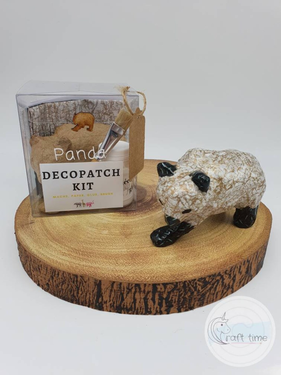 Small Panda Bear Craft Kit Decopatch Kit Birthday/christmas - Etsy