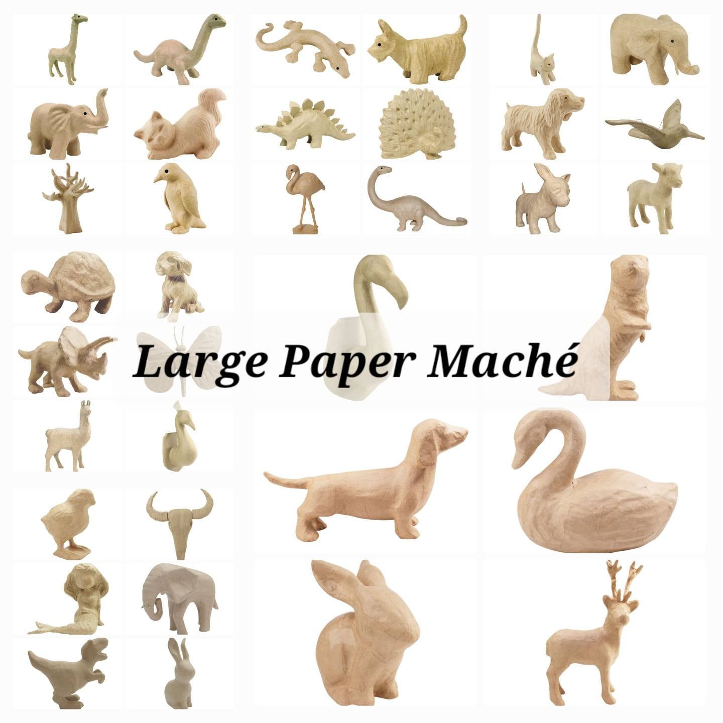 Decopatch Paper Mache Animals. Mache Animals Decoupage SA - Etsy UK