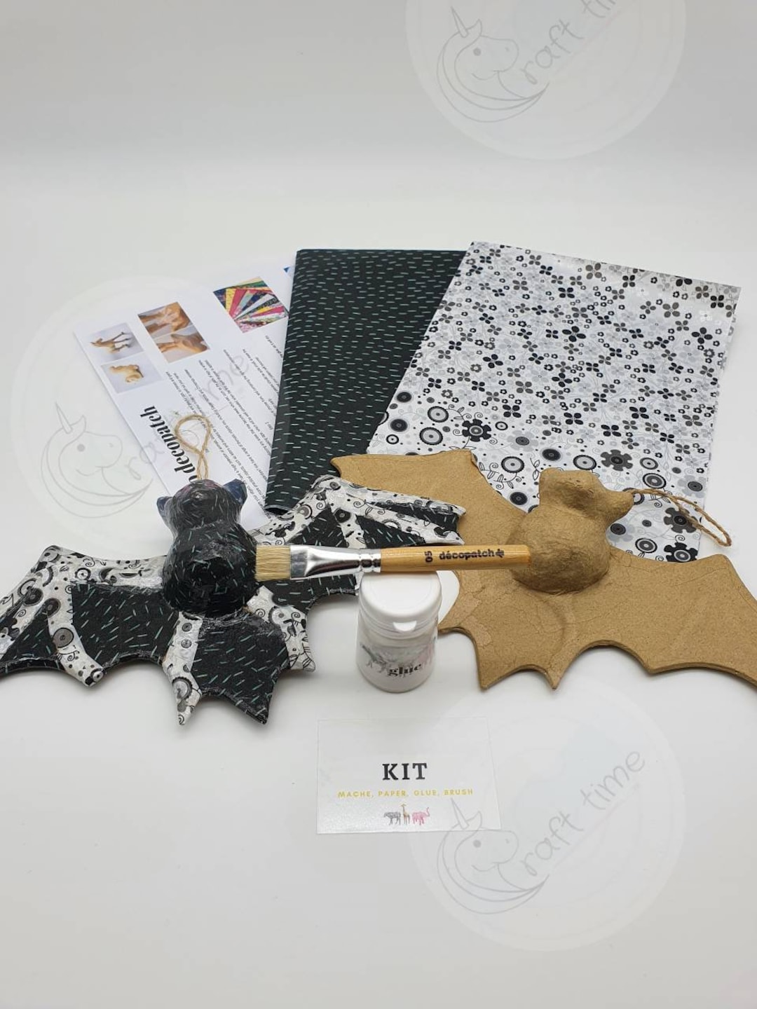 Small Bat Craft Kit Decopatch Kit Birthday/christmas Craft - Etsy