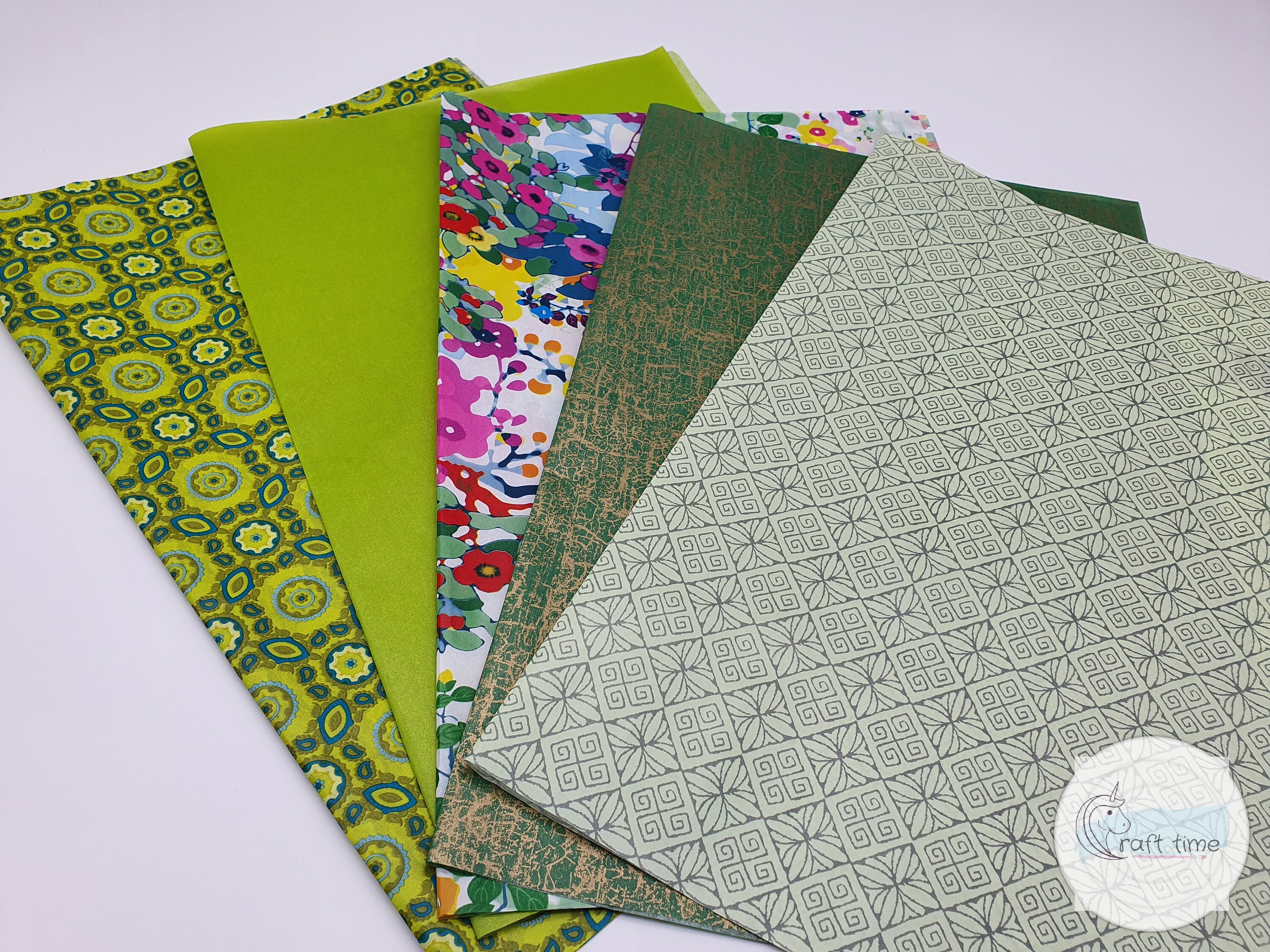 GREEN Full Size A3 decoupage decopatch paper collection craft - Etsy 日本