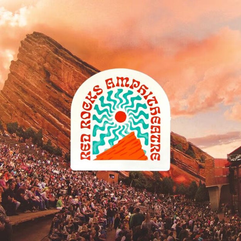 Red Rocks Amphitheater Sticker - Red Rocks Colorado - Etsy