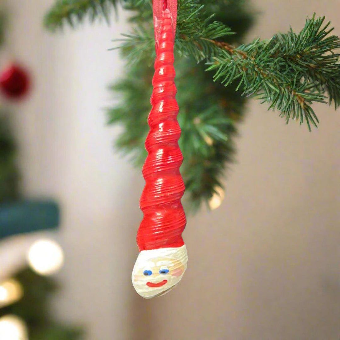 Shell Santa Ornament - Etsy