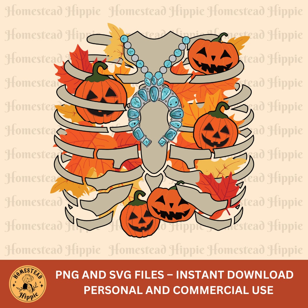 Halloween Skeleton Rib Cage Design PNG | Halloween PNG | Halloween SVG ...