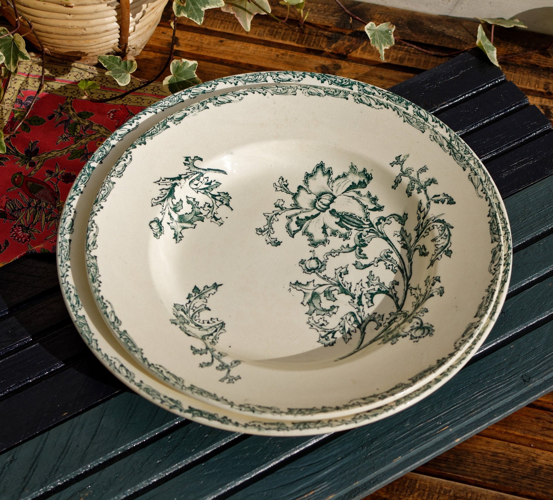 Late 1800s French Vintage Antique TRANSFERWARE Plate JULES | Etsy