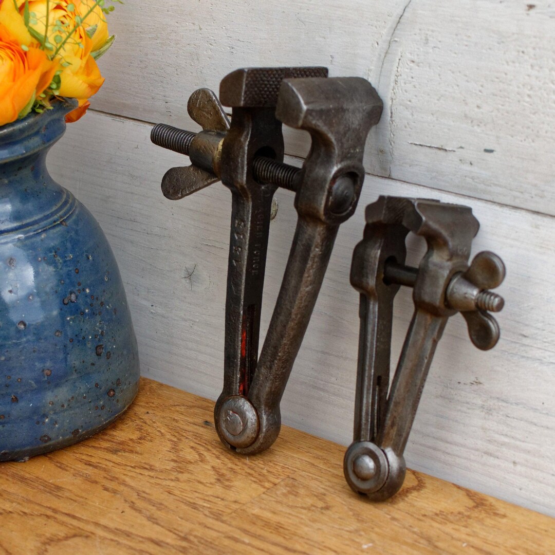 1900 ~ French Antique Small Hand Vice Clamp Facom ~ Vintage Forged ...