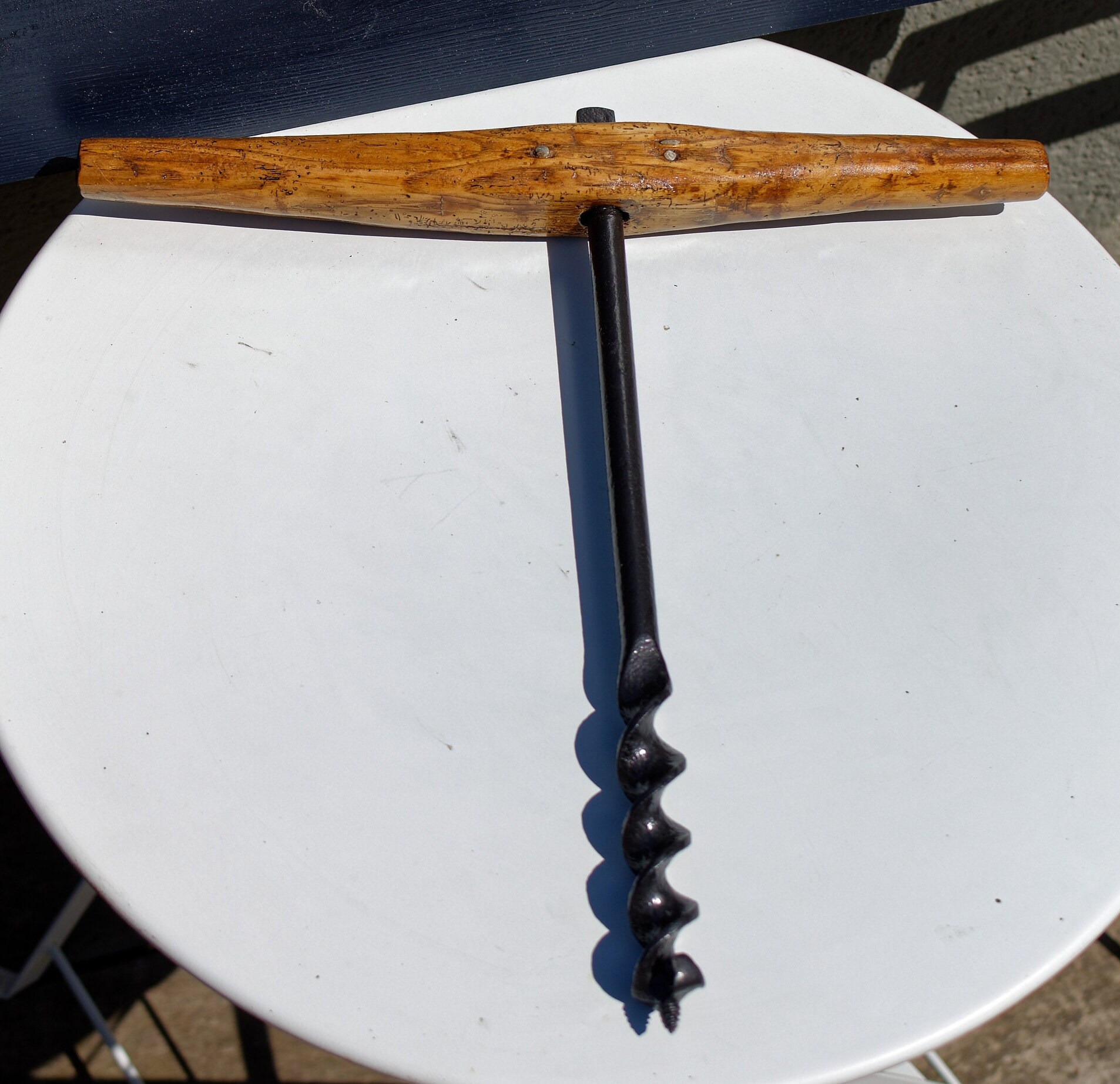 1920s French Vintage Wooden Farmhouse Tool Old Hand Drill - Etsy