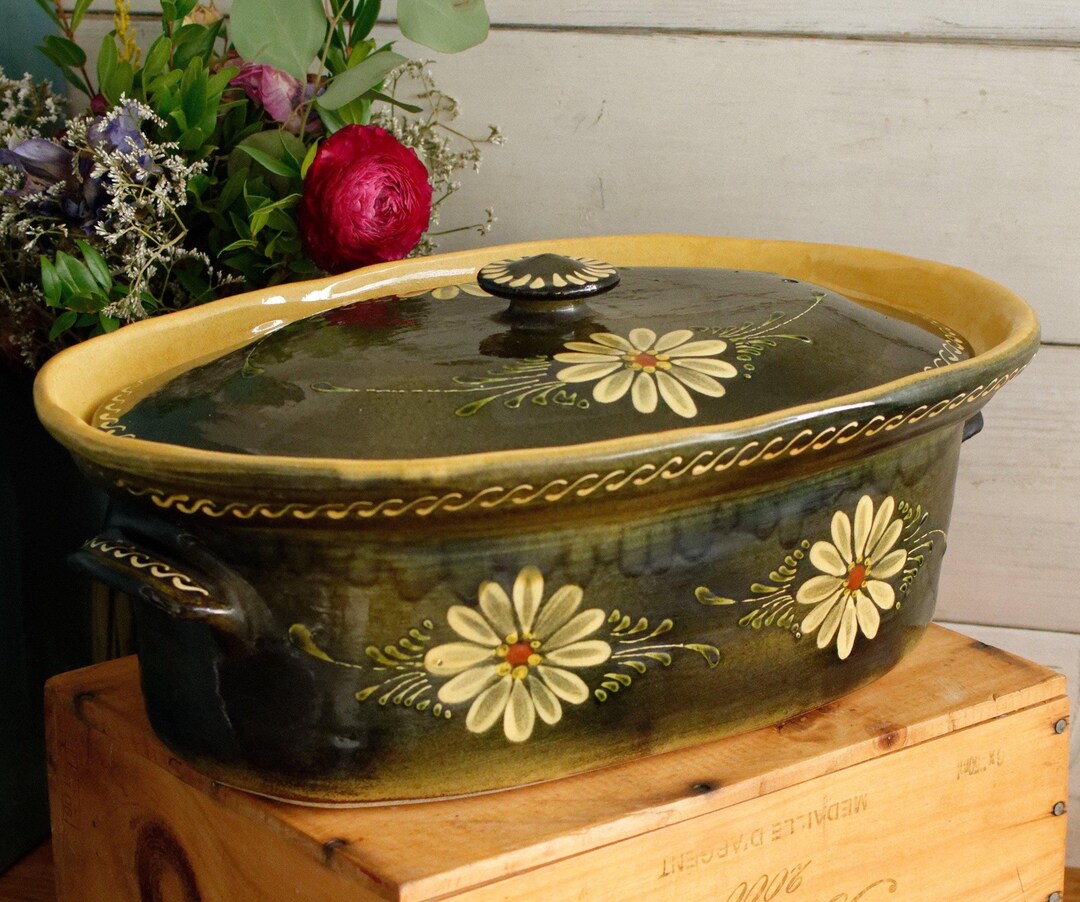 French Vintage Large Alsace SOUFFLENHEIM BAECKEOFFE "cocotte En Terre ...