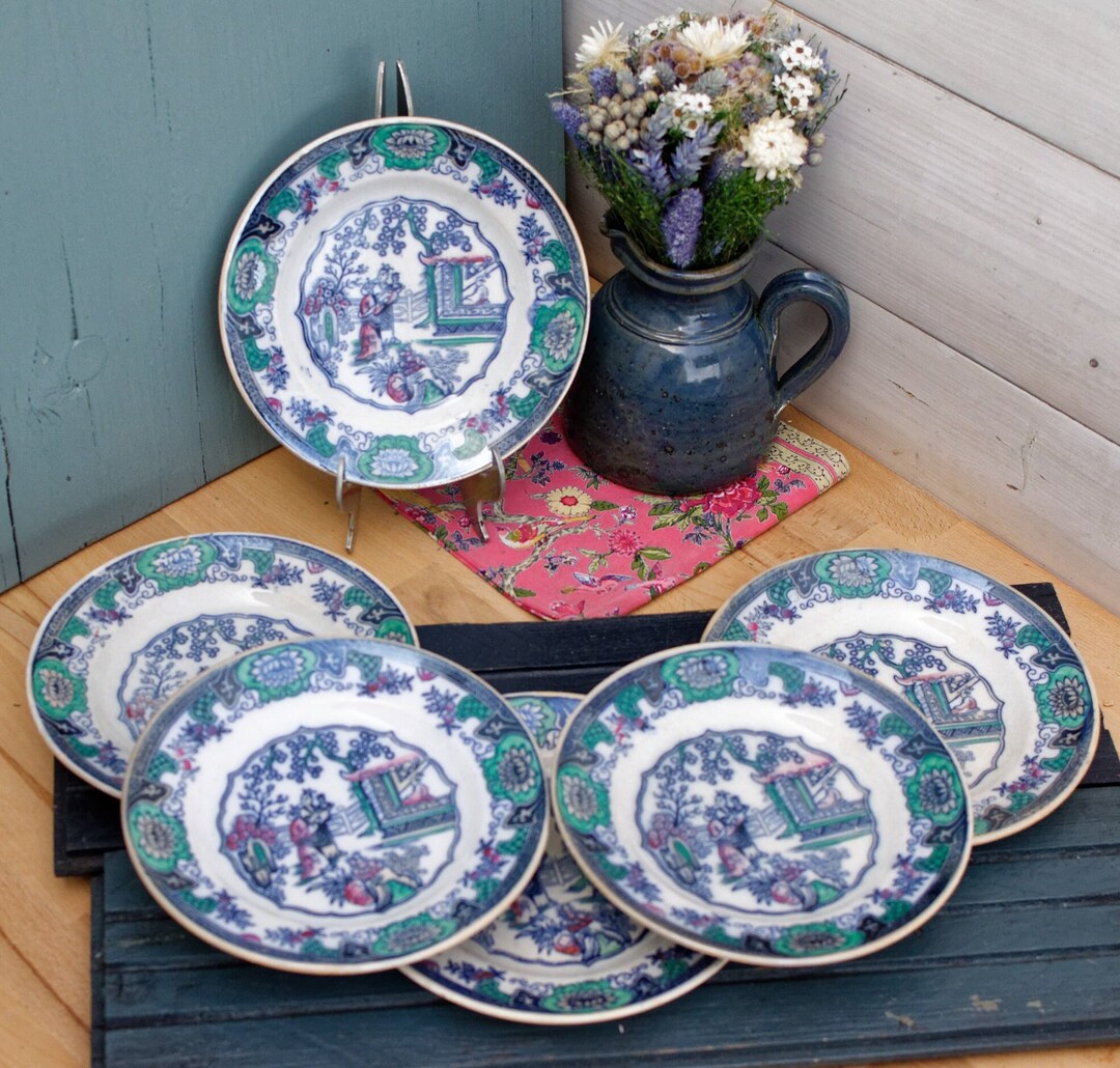 Late 1800s ~ French Antique IRONSTONE Plate ~ Chinois Faiencerie ...