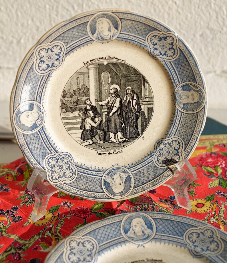 1900s ~ French Antique Collectible EARTHWARE Talking Plate ~ Assiette ...