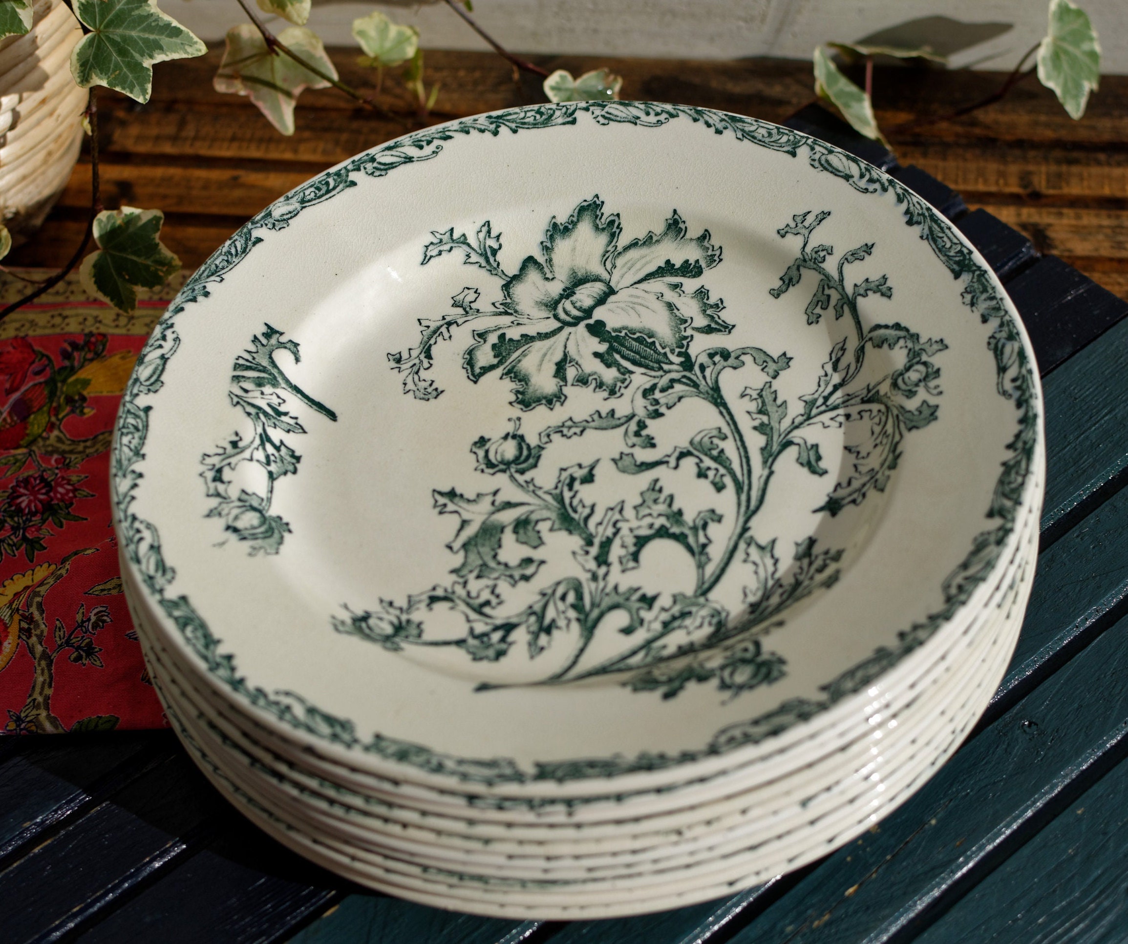 Late 1800s French Vintage Antique TRANSFERWARE Plate Made - Etsy