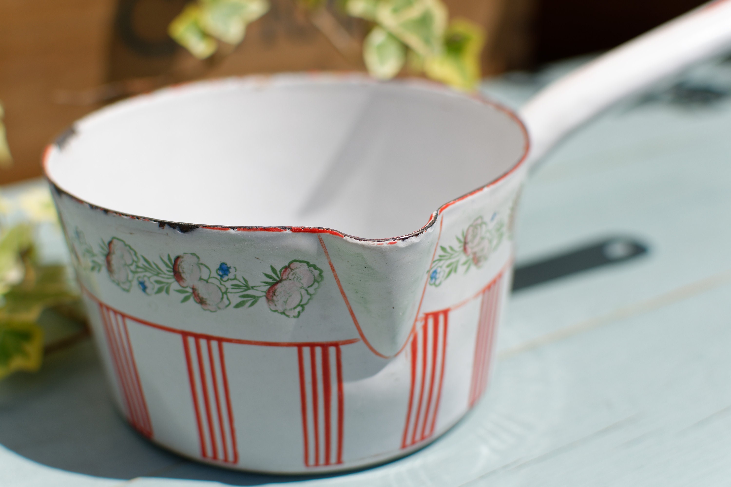 1920s French ENAMELWARE Cookware Vintage Enamel Saucepan - Etsy