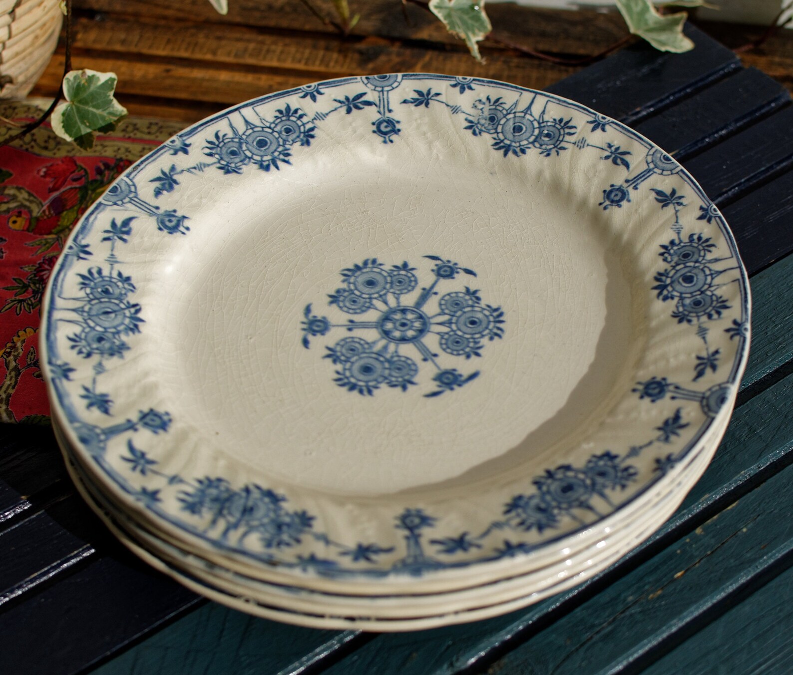 Late 1800/early 1900s French Antique TRANSFERWARE Plate | Etsy