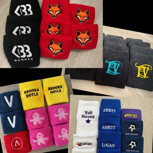 Custom Sweatband Wristband Quality One Personalized Embroidered 3 Inch ...