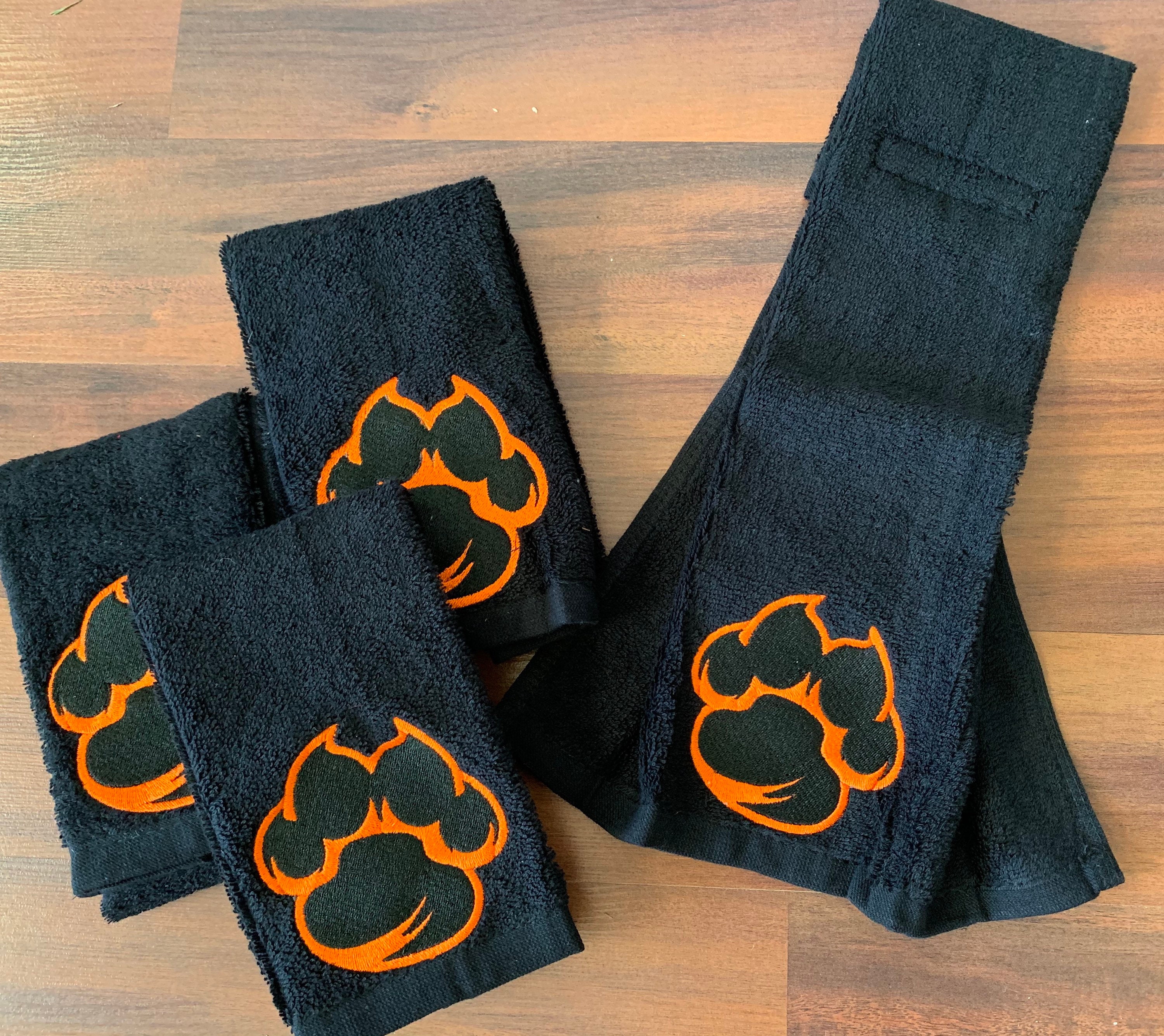 Custom Embroidered Football Towel Hook & Loop Velcro Closure | Etsy