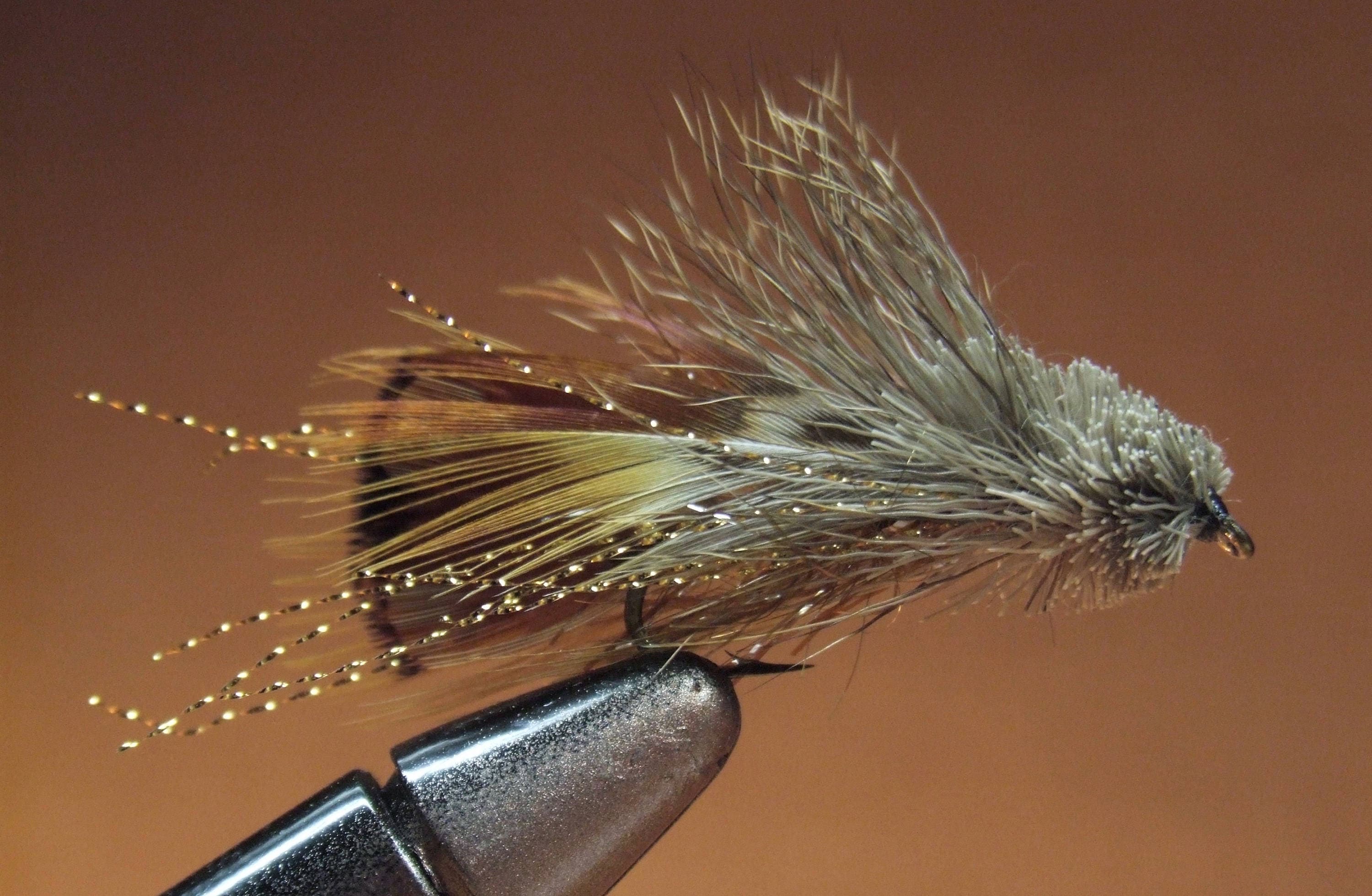 Hand-tied Trout Flies: Classic Muddler Minnow Streamer Assorted Sizes 8, 6, & 10. Three ...