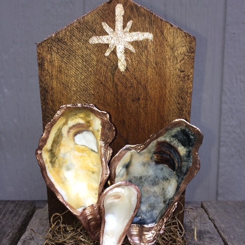 Oyster Shell Nativity Scene - Etsy