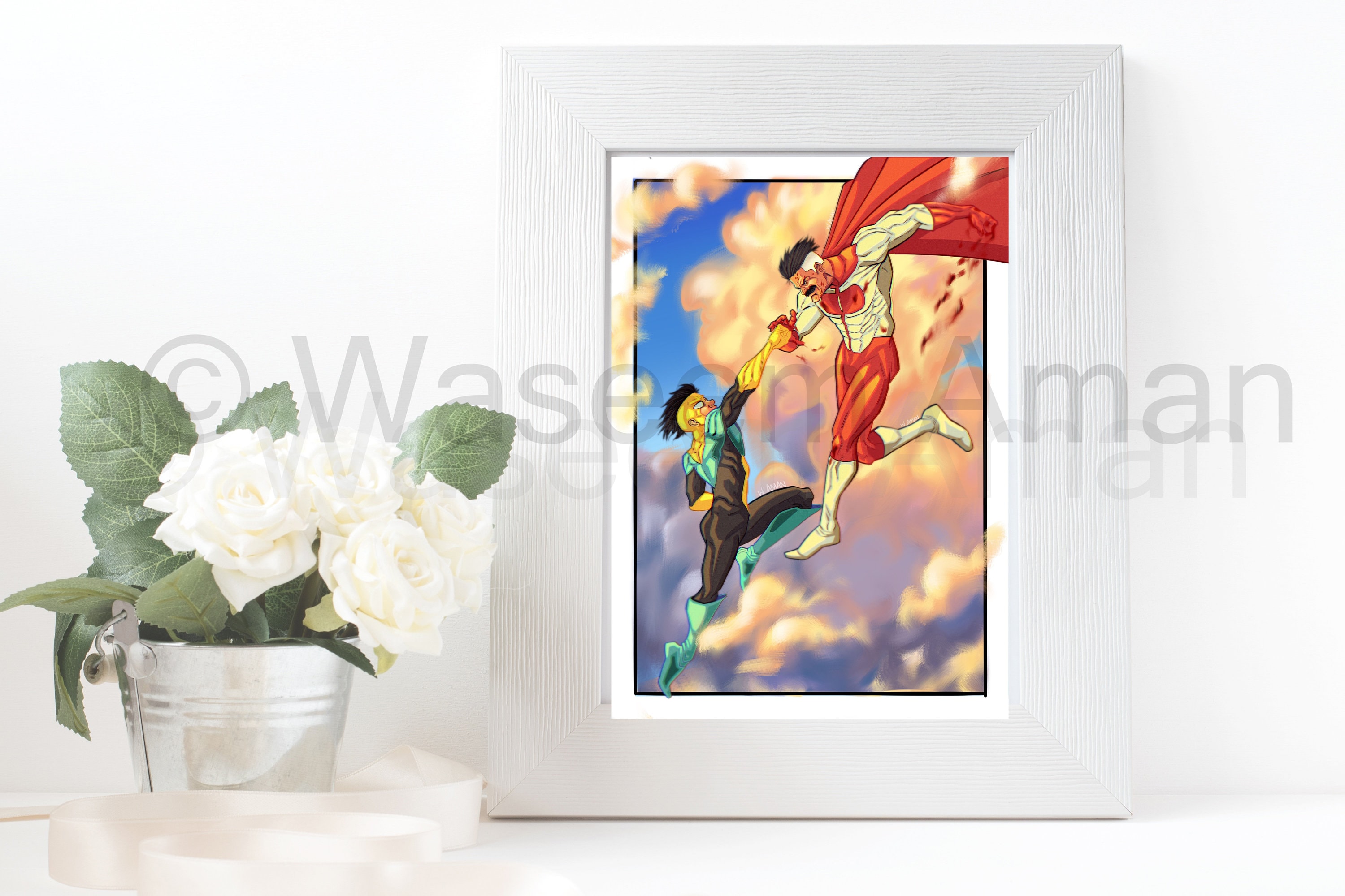 Invincible Vs Omni Man A4 Poster High Quality Print Custom Envelope Art ...