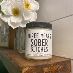 Three Years Sober Anniversary Gift, Alcoholics Anonymous, Sobriety Gift ...
