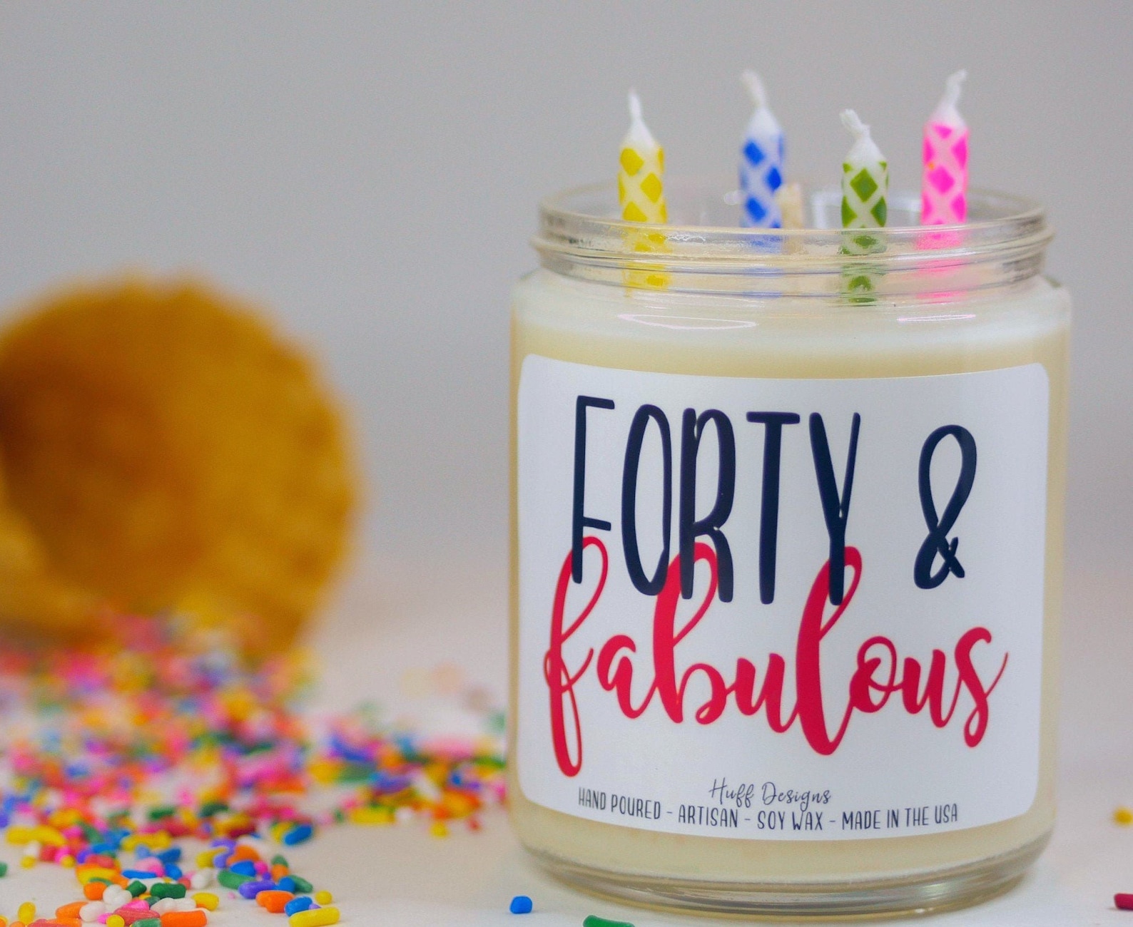 40th Birthday Candle / 40th Birthday Gift for Women / 40th - Etsy Denmark