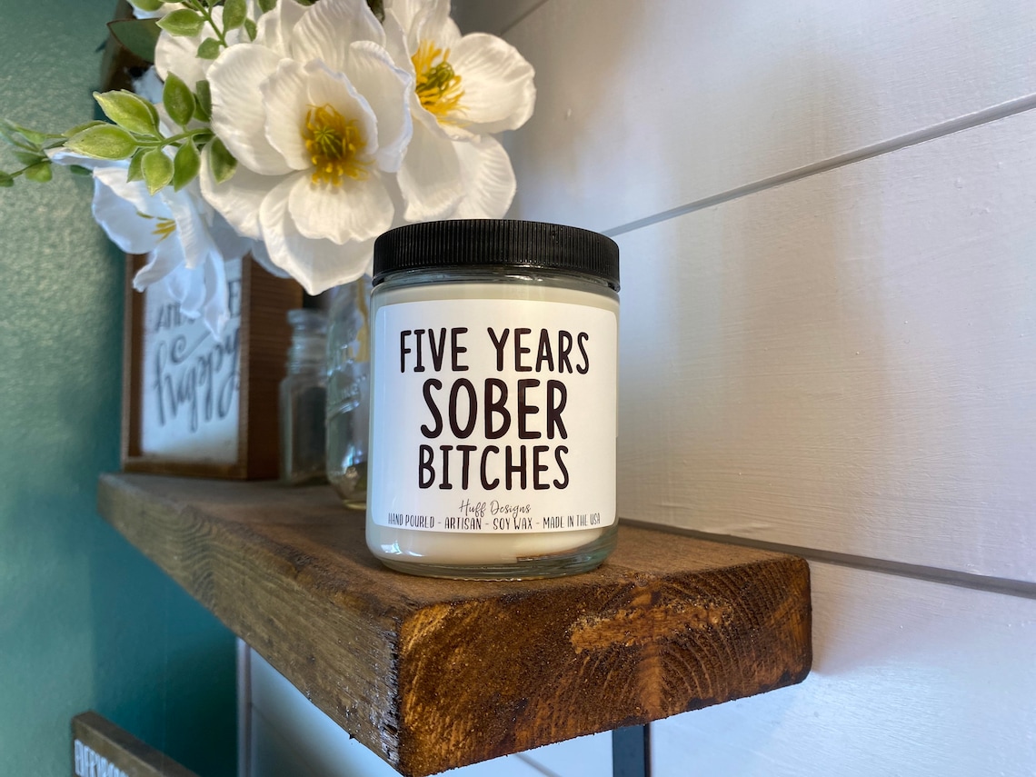 Five Years Sober Anniversary Gift / Alcoholics Anonymous / | Etsy