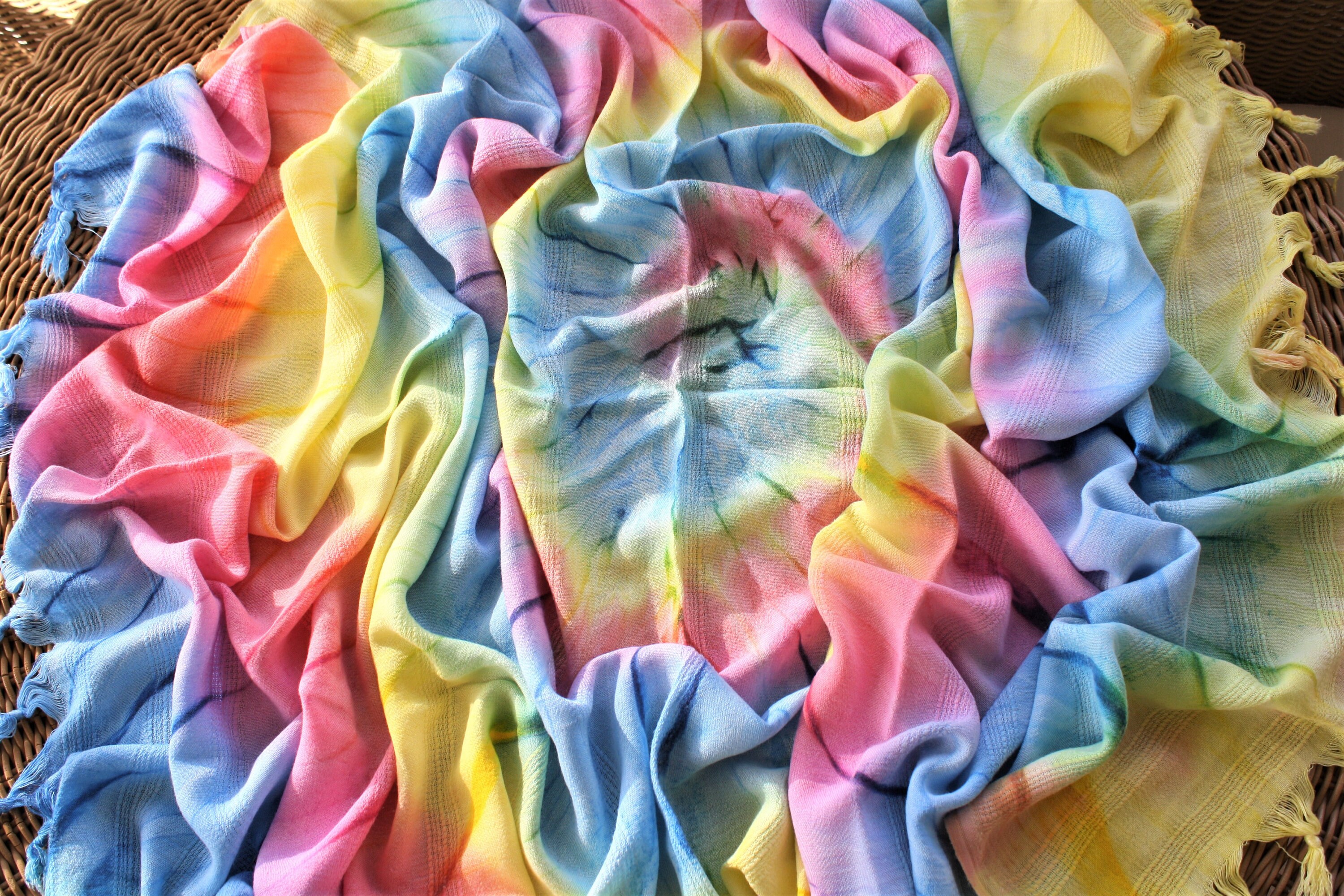 Tie Dye Towel %100 Cotton Towel Lightweight Batik Towel | Etsy