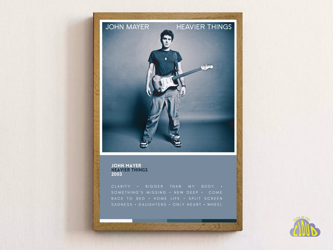 John Mayer Heavier Things Poster Printable John Mayer Fan Art Digital ...