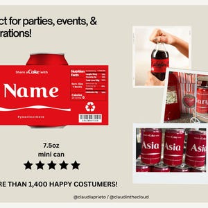 MINI Soda Can Template Editable Canva Template for Mini Can 7.5 Oz 222 ...