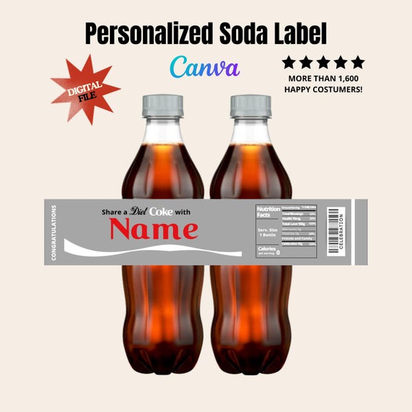 Coke Name Sticker - Etsy