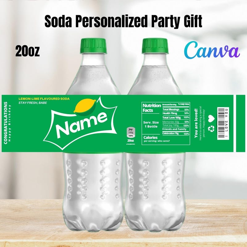 Pepsi Personalised Label - Etsy