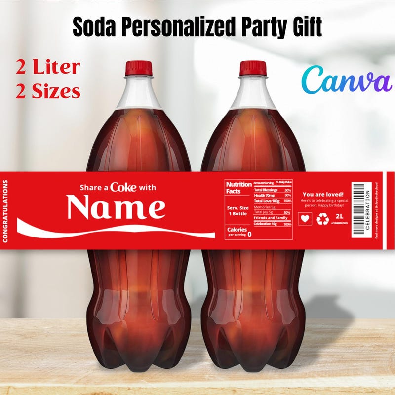 2 Liter Soda Bottle - Etsy