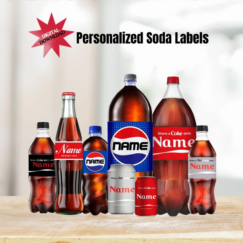 Personalized Coca Cola Cans - Etsy