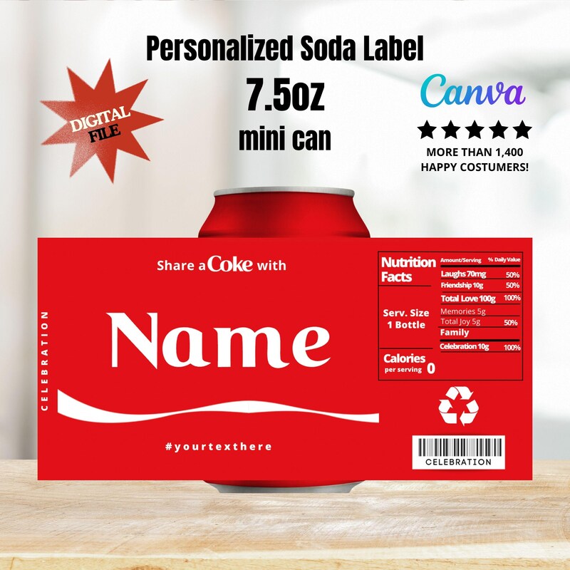 Pepsi Soda Can Label - Etsy