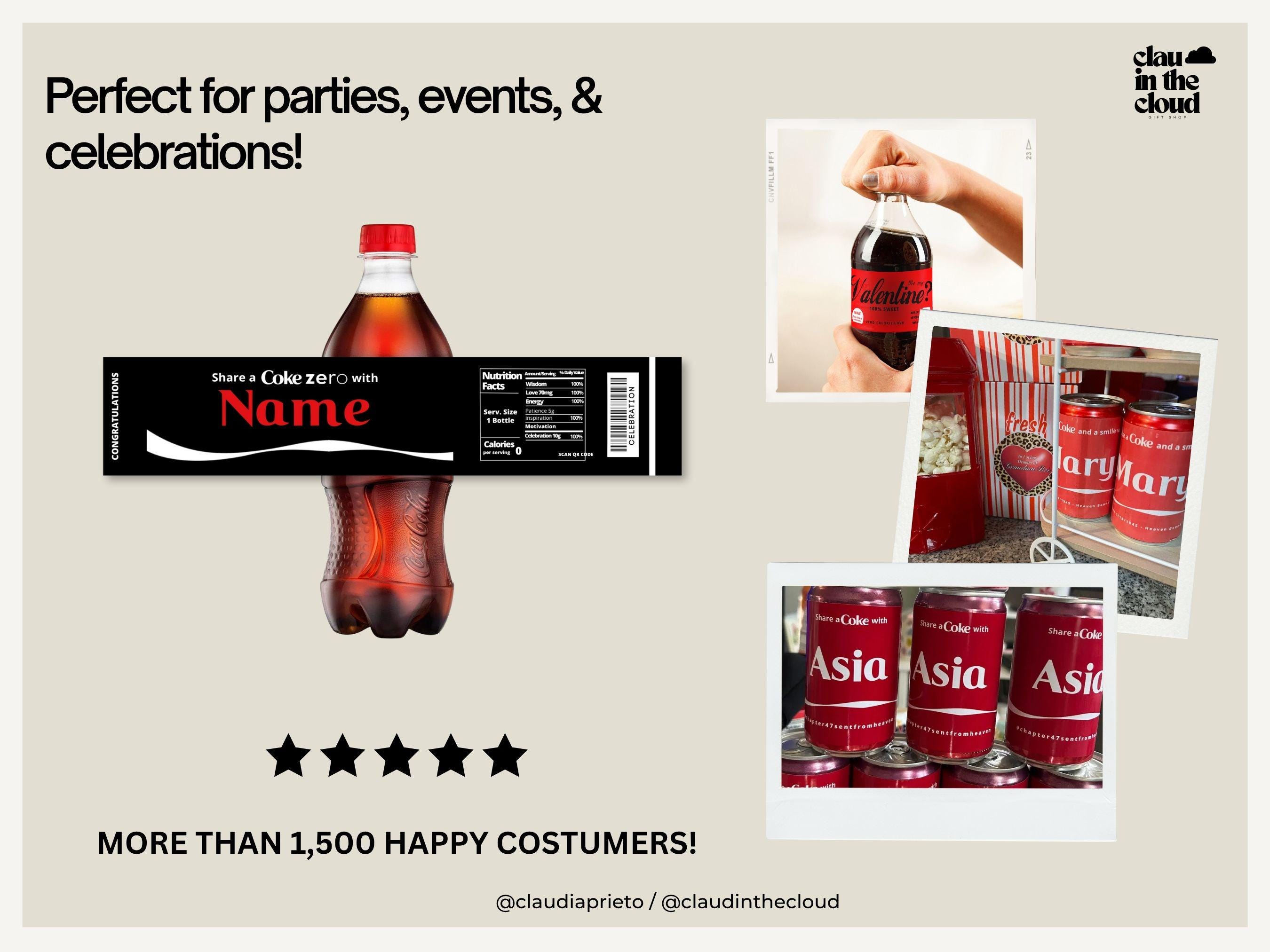 Editable Soda Bottle Labels Template 20oz Canva Drink Labels ...